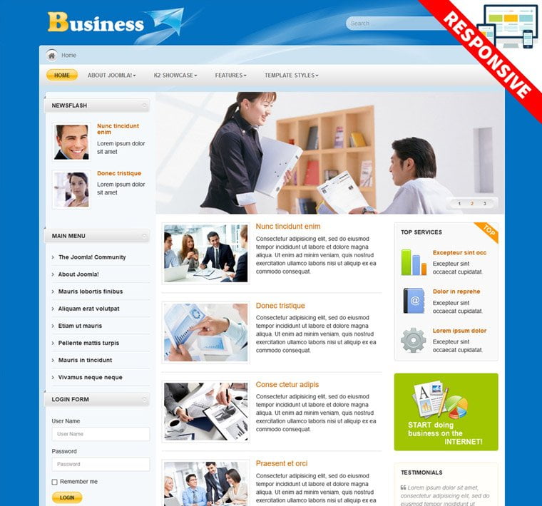 Business Joomla Template - Joomla Templates and Extensions Provider