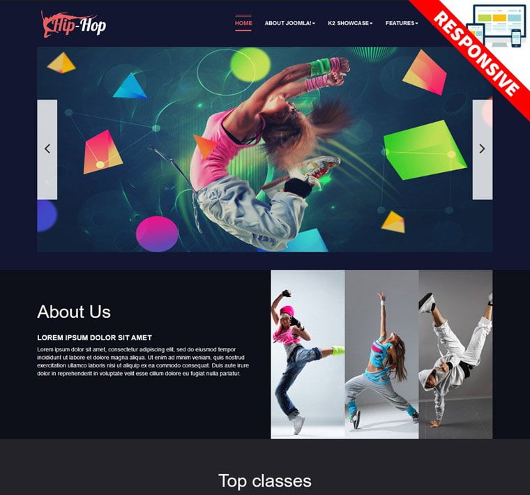 Hiphop Joomla Template - Joomla Templates and Extensions Provider
