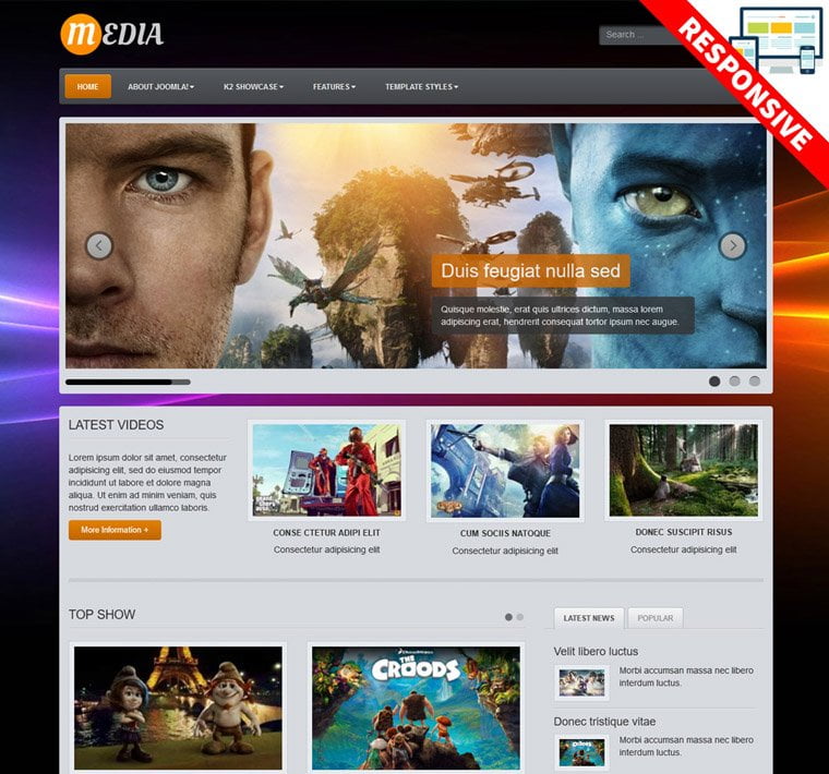 Media Joomla Template - Joomla Templates and Extensions Provider