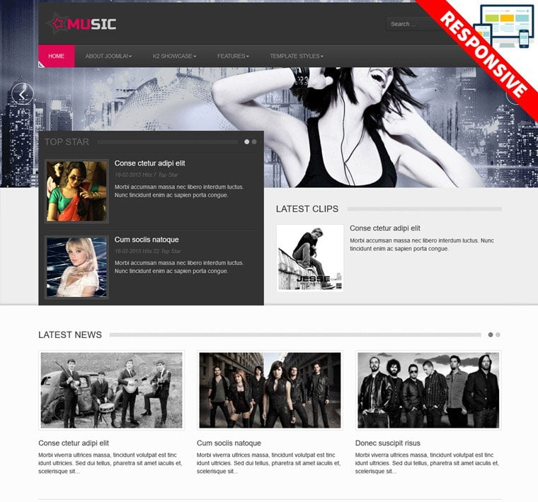 Music Joomla Template - Joomla Templates and Extensions Provider