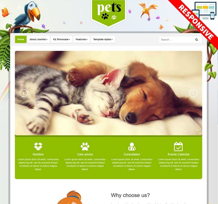 Pets Joomla Template - Joomla Templates and Extensions Provider