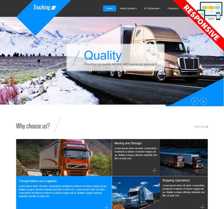 Trucking Joomla Template - Joomla Templates and Extensions Provider