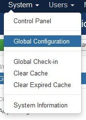 Global Configuration of Joomla - BestAddon site