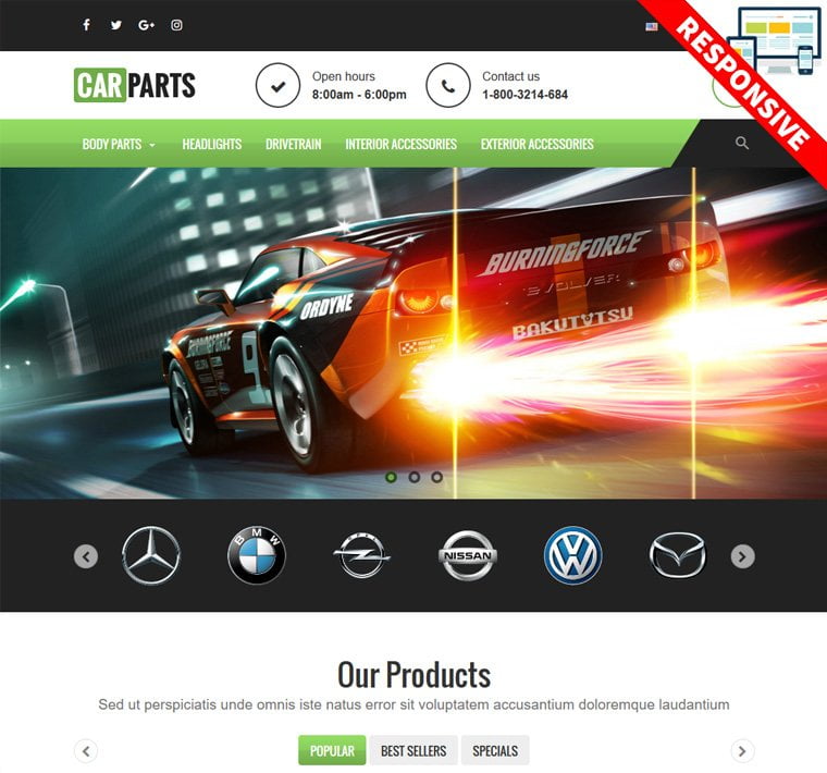 Carparts Theme - Prestashop Themes and Modules Provider