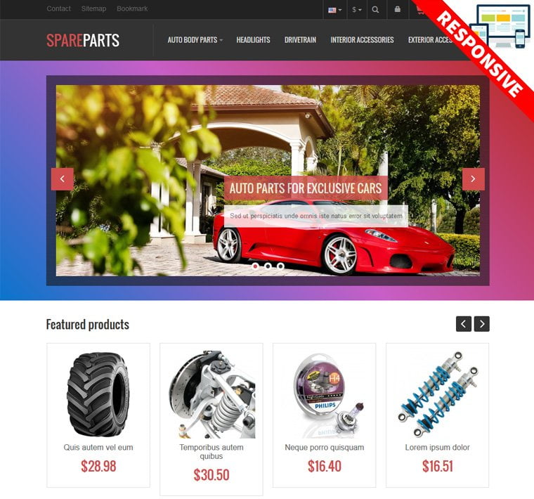 SpareParts Theme - Prestashop Themes and Modules Provider