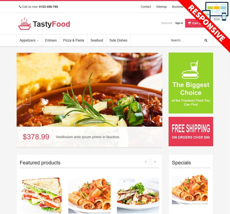 Tasty-Food Theme - Prestashop Themes and Modules Provider