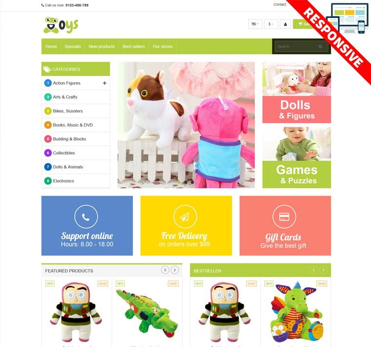 Toys Template - Opencart Templates and Modules Provider