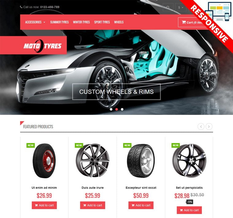 Tyres Template - Opencart Templates and Modules Provider