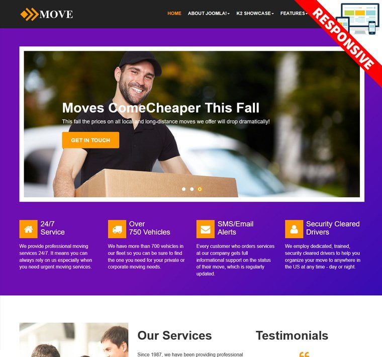 Moving Template - Joomla Templates and Extensions Provider