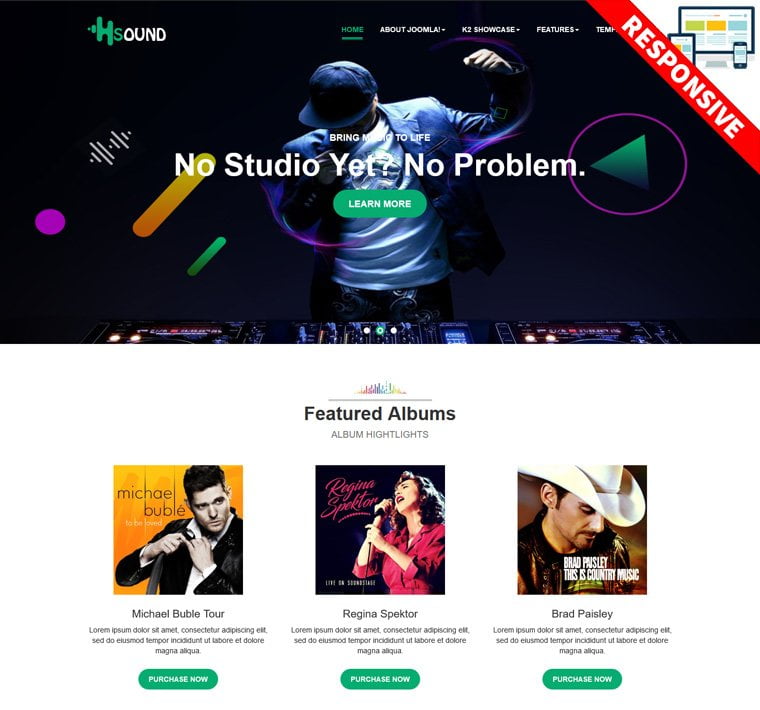 Sound Template - Joomla Templates and Extensions Provider