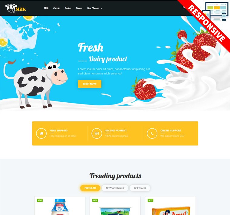 Milk Theme - Prestashop Themes and Modules Provider