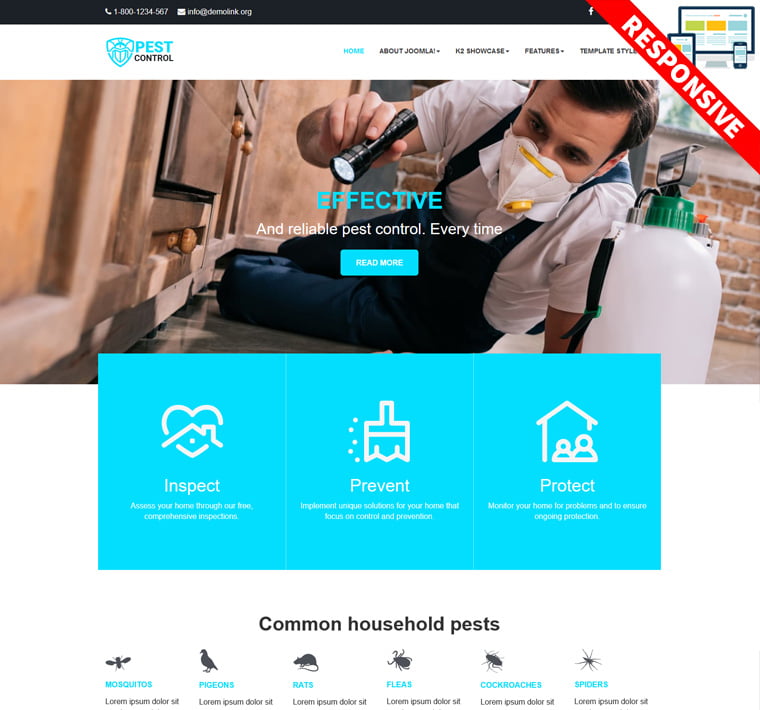 Pest Control Template - Joomla Templates and Extensions Provider