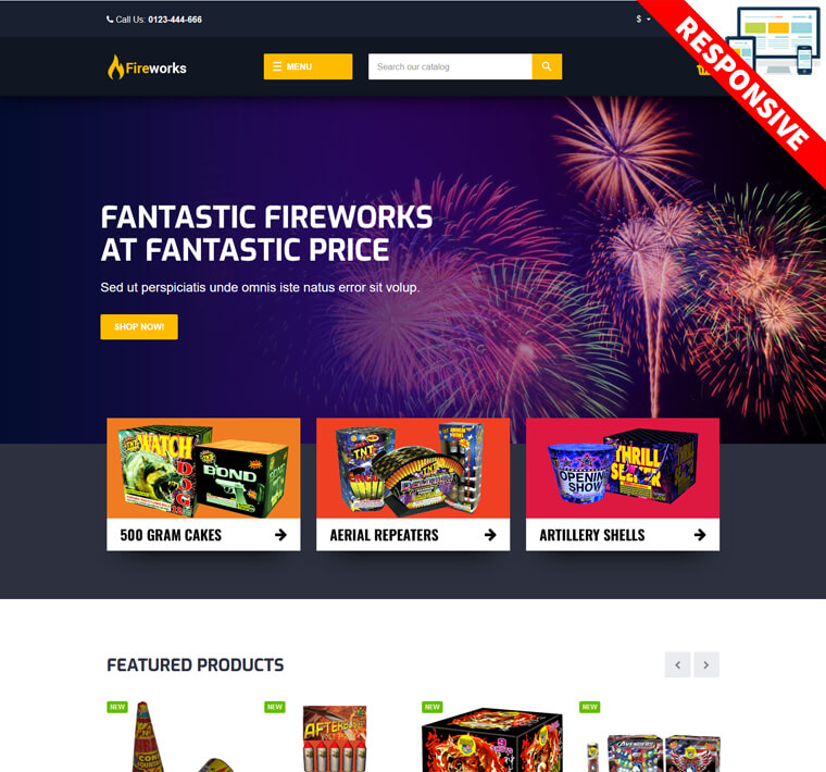 Fireworks Theme - Prestashop Themes and Modules Provider